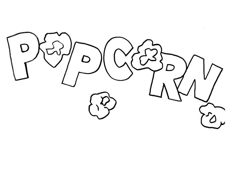 Creative Popcorn Line Drawing Ideas
